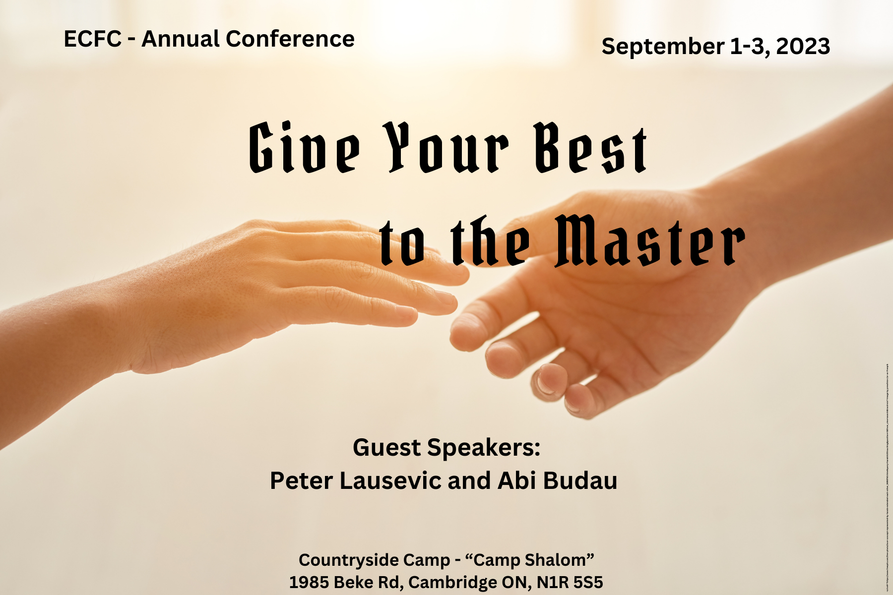 Registration for the 2023 ECFC Spiritual Conference - Seventh Day ...